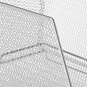 Mesh Stacking Bin Silver (Sold As 1 Bin) Storage Containers Great for Food, Crafts, Cleaning or Pantry Items 1613 (Large 15x11x8)