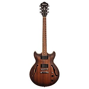 Ibanez Artcore 6 String Semi-Hollow-Body Electric Guitar, Right, Tobacco Flat (AM53TF)