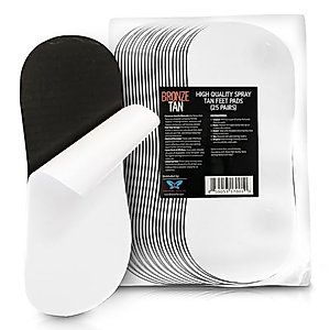 Bronze Tan Sticky Feet for Spray Tan Pads - 25 Pairs, Disposable & Hygienic Spray Tan Feet Pads - Ideal for Sunless Tan, Self-Tanning at Home or Salon - Non-Slip, Eco-Friendly - Ultimate Spray Tan