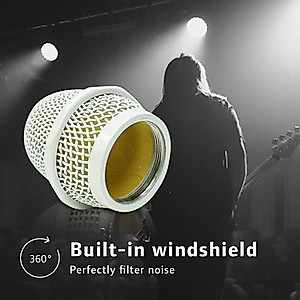 CAROL Dynamic Microphone with Unidirectional, E dur-916S, Optimized for All Vocal Applications, Minimizes Handling Noise Without Compromising Sound Quality (White Edition)