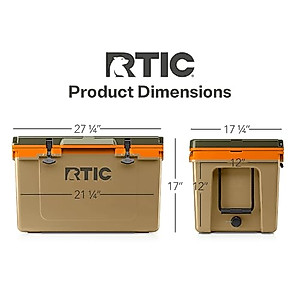 RTIC Ultra-Light 52 Quart Hard Cooler Insulated Portable Ice Chest Box for Beach, Drink, Beverage, Camping, Picnic, Fishing, Boat, Barbecue, 30% Lighter Than Rotomolded Coolers, Trailblazer