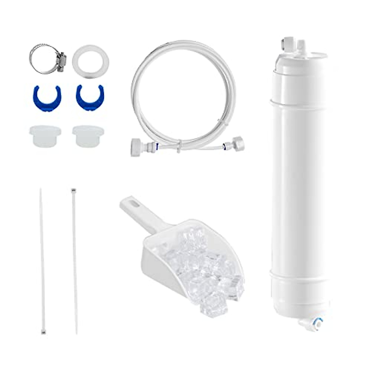 Happybuy Commercial Ice Maker Machine, 100 lbs/24h Stainless Steel Under Counter Ice Maker with 22lbs Storage Bin, 4x8 Cubes Ready in 15 Mins, Water Filter & Scoop Included, for Bar Office Coffee Shop