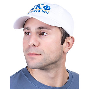 Ann Arbor T-shirt Co. Pi Kappa Phi | Classic Pi Kapp Fraternity Line PKP Baseball Rush Frat Hat Cap White