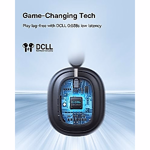 Baseus Active Noise Cancelling Headphones with 100H Playtime, LHDC Hi-Res Sound, Reduce Noise by Up to 95%, Spatial Audio, ENC Mics, 0.038s Low Latency, Bluetooth 5.3 Wireless Headphones - Bowie H1i