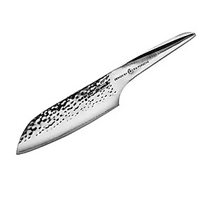 Chroma 7 1/4" Santoku Hammered Finish Kitcen cutlery, Multicolor