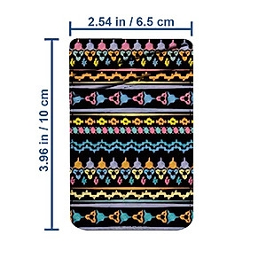 Diascia Pack of 2 - Cellphone Stick on Leather Cardholder ( Ethnic Boho Print Pattern Pattern ) ID Credit Card Pouch Wallet Pocket Sleeve