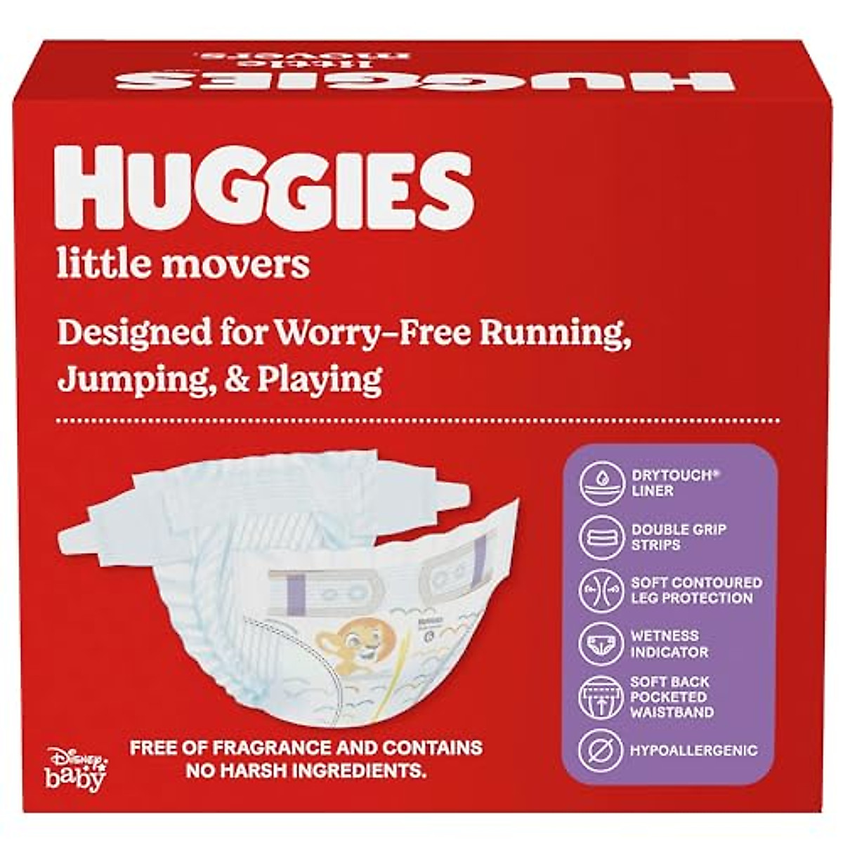 Huggies Size 7 Diapers, Little Movers Baby Diapers, Size 7 (41+ lbs), 68 Count