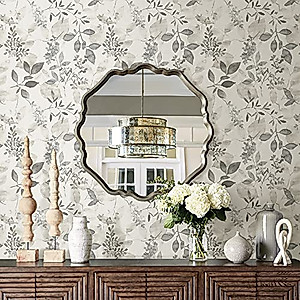 NuWallpaper NUS3144 Breezy Peel & Stick Wallpaper, Grey