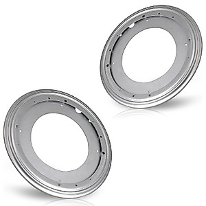 RHBLME 2 Pack 9 Inch Lazy Susan Hardware, 360° Rotating Bearing Plate 5/16" Thick, 750lbs Heavy Duty Lazy Susan Turntable Swivel Base for Rotating Table, Kitchen Cabinet, Serving Tray