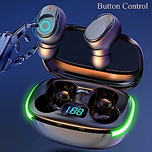 Luisport Bluetooth Headphones Wireless Earphones Bluetooth Earbuds Wireless Earbuds Bluetooth Earphones Wireless Earphones (S7-Black)