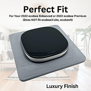 Harbor Gray Square Wall Plate for Ecobee Smart Thermostat Enhanced and Premium Cover Trim Backplate