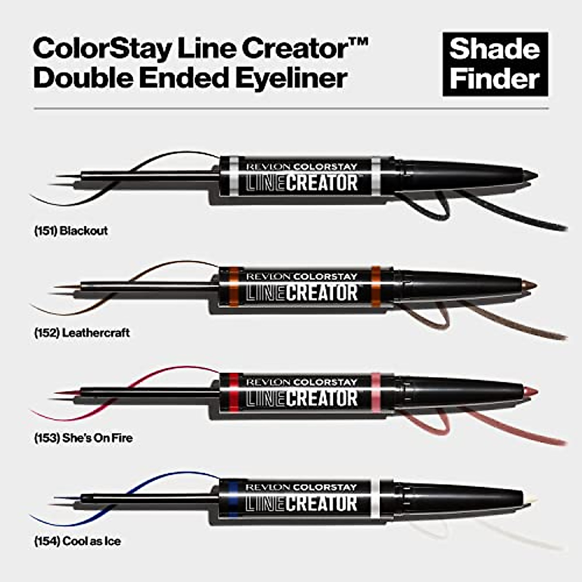 Liquid Eyeliner & Smoky Kohl Pencil by Revlon, ColorStay Line Creator Eye Makeup, Waterproof & Transferproof, Blackout, 0.004 oz