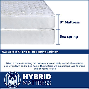 Tight top Innerspring Mattress And 8-Inch Wood Box Spring/Foundation Set