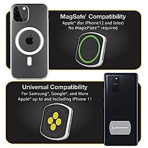 Scosche MP2FM-XCES0 MagicMount Pro2 Universal Flush Magnetic Cell Phone Car Mount Kit Compatible with MagSafe, iPhones, Galaxy, Pixel & All Smartphones