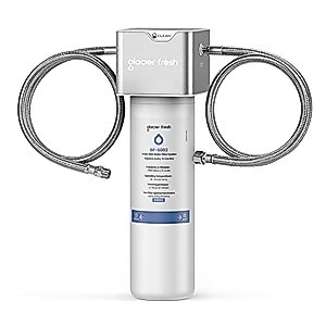 GLACIER FRESH Under Sink Water Filter System, Connect Under Counter Drinking Water System with Kitchen Faucet, 10000 Gallons Water Filtration System for Kitchen Sink, Removes Chlorine, White