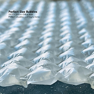 AirBubbles™ 100 Sq Ft Premium Prefilled Air Bubble Sheets for Package Shipping | 1 Roll, 2.1 Cu Ft, 16 Gal, 12x16-In Ea | Better than Packing Peanuts Foam Paper | Cushion Wrap Protection by Covogoods