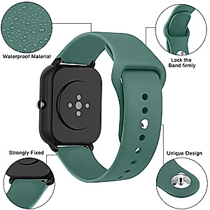 4 PACK Bands for Amazfit GTS 4 / GTS 4 Mini / GTS 3 / GTS / GTS2 / GTS 2e / GTS 2 mini Band Women Men, 20mm Quick Release Soft Silicone Sport Replacement Watch Strap for Amazfit Bip 3 Pro / Bip 3 / Bip U Pro / Bip / Bip Lite / Bip S / Bip S lite / Bip U (