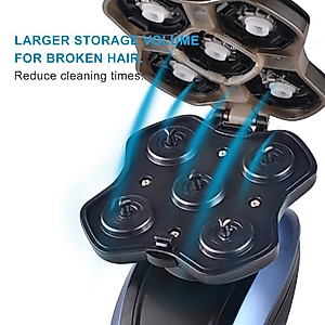 VSTSERIES Pro Bald Head Shaver,Electric Razor for Balder Man,Male Grooming Shaving Machine,Wet Dry Face Beard Trimmer,5D Rotary Close Shave Clipper,Bold Hair Shaver,Upgraded Detachable Cutter Blade