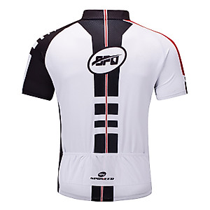 Cycling Padded Shorts Bike Shirts Full Zip Bicycle Clothing with 3 Pockets M