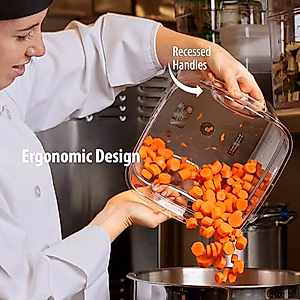 Cambro FreshPro 6Qt Food Storage Container in Clear for Industrial and Kitchen Use, Pantry Organization and Food Freshness