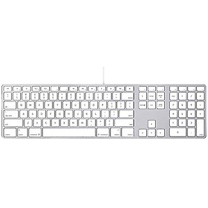 Apple Wired Keyboard with Numeric Keypad Compatible with Mac OS X v.10.6.8 & later Versions (MB110LL/B) (Renewed)