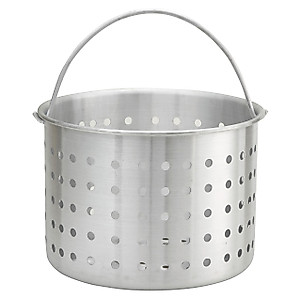Winware Professional Aluminum Steamer Basket Fits 40 Quart Stock Pot, Silver