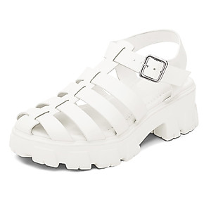 mysoft Women's Fisherman Platform Sandals Ankle Strap Lug Sole Hollow Out Closed Toe Chunky Summer Sandals