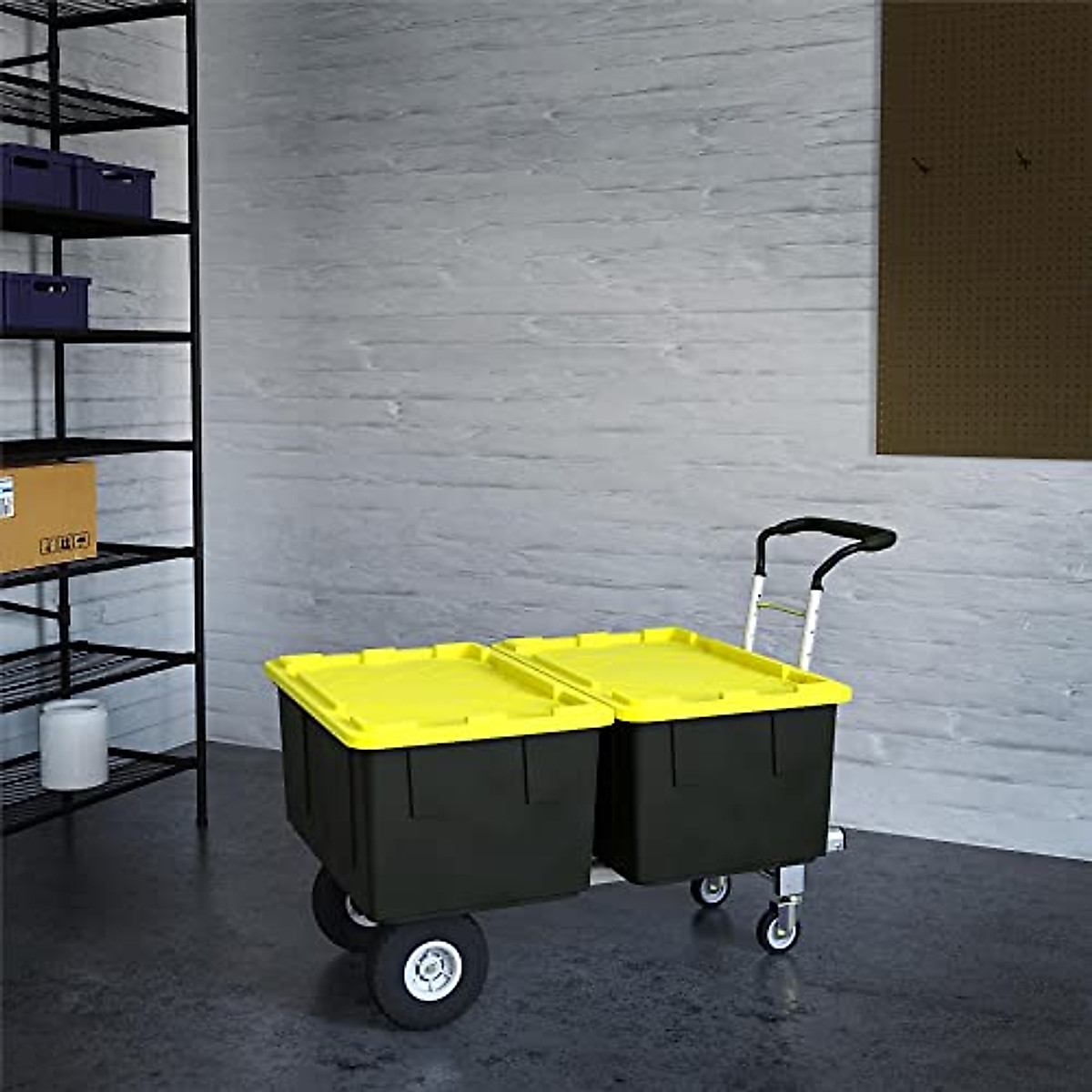 COSCO 12243ASB1E 3-in-1 Folding Series Hand Truck Platform Cart with Flat-Free Wheels, 800 lb/1000 lb Capacity, Aluminum/Black