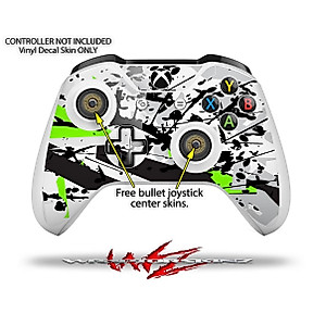 WraptorSkinz Decal Vinyl Skin Wrap Compatible with Xbox One S Console and Controllers - Baja 0018 Lime Green