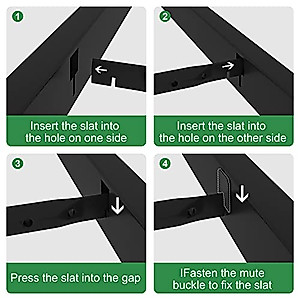 Osfvolr Full Size Bed Frame, Industrial Metal Platform Bed Frame with 2 Tier Storage Wooden Headboard and Footboard, Large Under Bed Storage, No Box Spring Needed, Easy Assembly, Vintage Brown