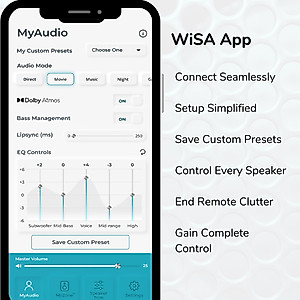 Platin Monaco 5.1.2 Home Theater System - Wireless Surround Sound System Upward Firing Speakers - THX Tuned & WiSA Certified