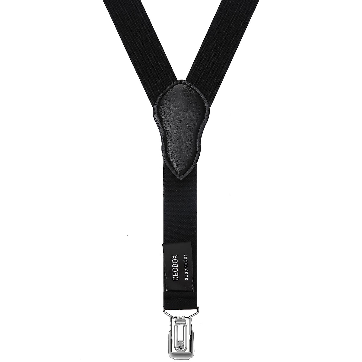 DEOBOX Suspenders and Bow Tie for Men Y Back with Strong Clips Elastic Adjustable for Formal Events Black 43 IN