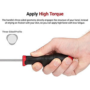 TEKTON High-Torque Black Oxide Blade Screwdriver Set with Red Rails, 22-Piece (#0-#3, 1/8-5/16 in., T10-30) | DRV41508 | Made in USA