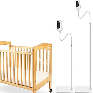 iTODOS Baby Monitor Floor Stand Holder for Owlet, Motorola and Other Baby Monitor Camera with 1/4 Threaded Hole Baby Monitor,Keep Baby Away from Touching,Strong and Heavy Metal Materials,More Safety