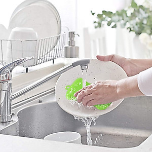 3PCS OstWony Silicone Dish Sponges, Super Food-Grade Silicone Sponges Kitchen Sponge, Multi-Purpose and Efficient Sponge Kitchen Gadgets, Especial Delicate Kitchen Sponge Brush