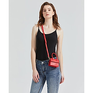 CATMICOO Mini Purse for Women, Mini Bag with Crocodile Pattern (Black)