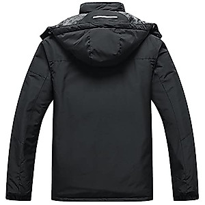SUOKENI Men's Waterproof Ski Jacket Warm Winter Snow Coat Hooded Raincoat XX-Large