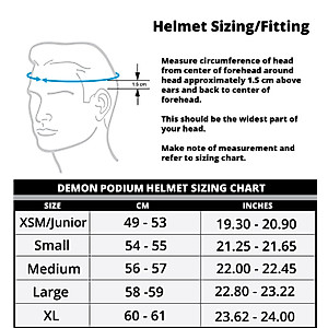 Demon Podium Full Face Mountain Bike Helmet (Black, L)