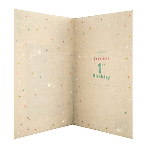 Hallmark 1st Birthday Card for Granddaughter - Cute Disney Winnie-the-Pooh Design with Keepsake Booklet