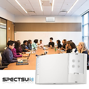 Spectsun 2 Pack LED Emergency Lighting with Battery Backup-Two Square Heads White Commercial Emergency Lights -UL Listed-AC 120/277V-Hardwired Emergency Exit Light Fixtures for Business/Home