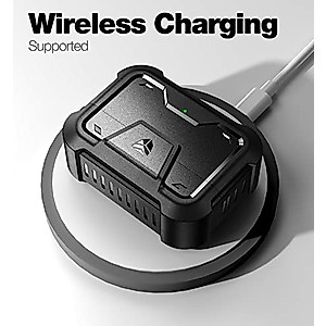 Dexnor Case for Beats Studio Buds 2021/Buds + 2023, Shockproof Protective Cover with Keychain[LED Visible] [Supports Wireless Charging] Full Body Skin for for Beats Studio Buds Women Men-Black