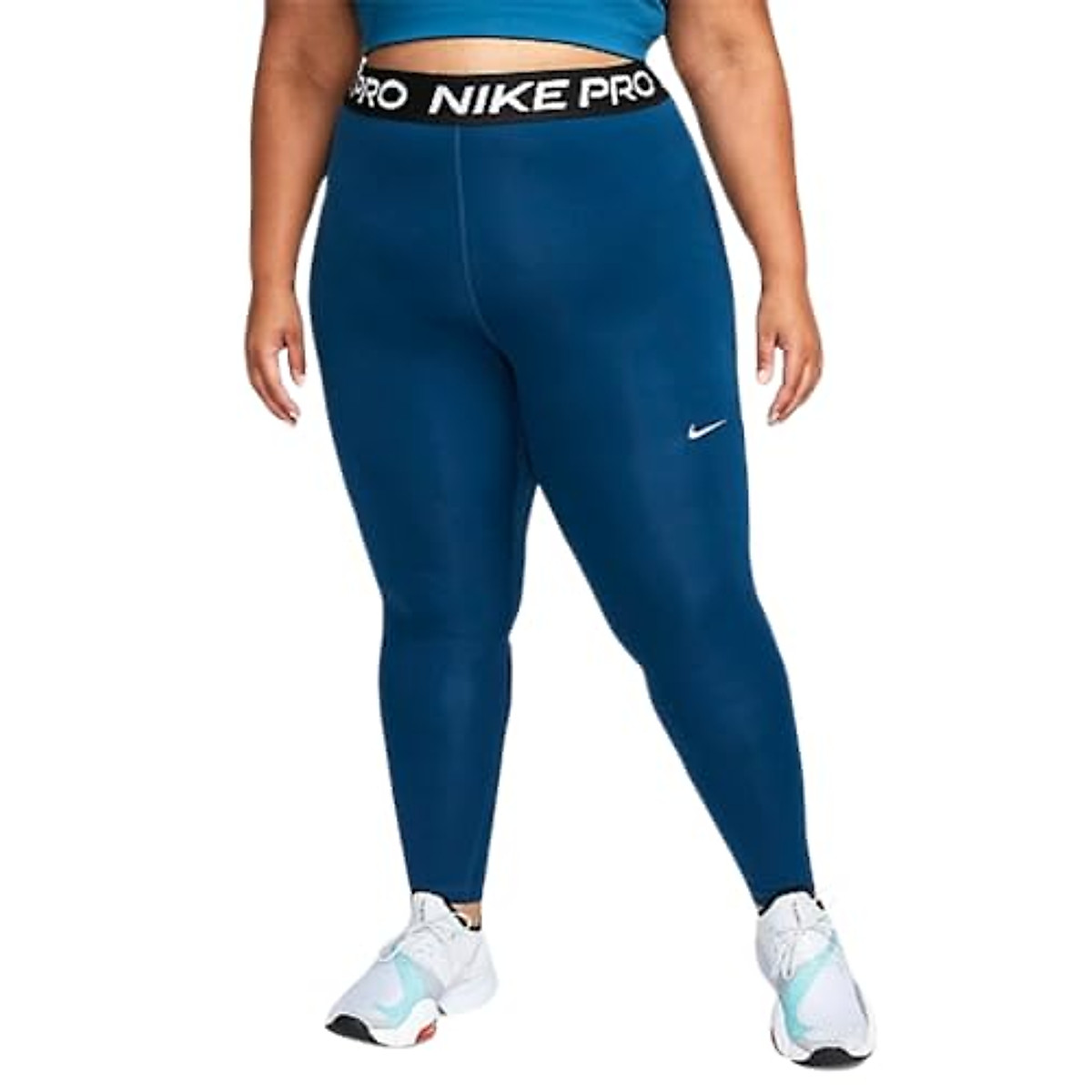 Nike Pro 365 Women's Leggings (Plus Size) (US, Alpha, 3X, Plus, Regular, Navy/Obsidian)