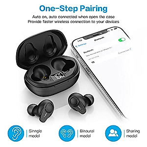 Y-SPIO Wireless Earbuds, Bluetooth 5.2 Earphones with HD Mic, Touch Control Wireless Bluetooth Headphones, in-Ear HiFi Stereo Wireless Headphones, Super Light Bluetooth Earbuds for iOS Android Phone