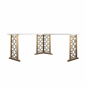 CosmoLiving by Cosmopolitan Ella L, White Desk