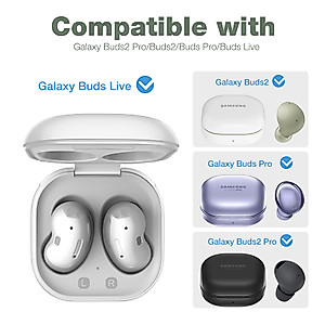 SURITCH Protective Case for Samsung Galaxy Buds FE(2023)/Buds 2 Pro(2022)/Buds 2(2021)/Buds Pro(2021)Buds Live(2020), Shockproof Sturdy Earbuds Cover for Charging Case with Heavy-Duty Carabiner, Green