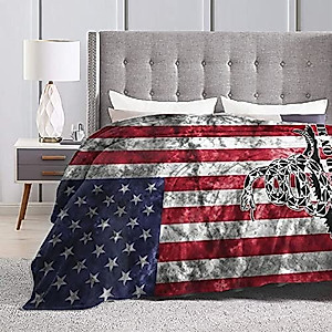 Dont Tread On Me Throw Blanket Cozy Soft Fleece Blanket for Sofa Bed Living Room Couch Chair Or Dorm 50X40