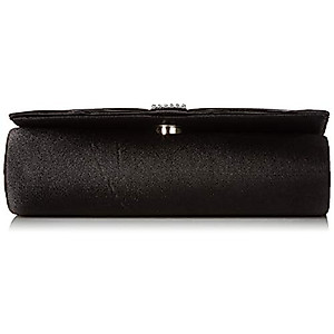 Jessica McClintock Women's Alexis Pleated Flap with Rhinestones, Black