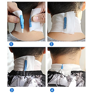 QUUPY 2 Roll Disposable Barber Paper Neck Strips Hairdressing Collar Stretchy Neck Covering Paper Towel for Hairdressers and Barbers or Household Use