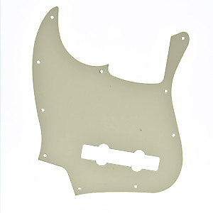 Dopro 5 String Jazz Bass Pick Guard J Bass Scratch Plate for USA/Mexican Fender 5 String Jazz Bass Aged Pearl