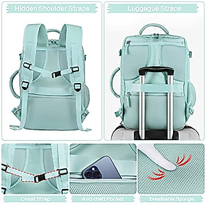 Large Travel Backpack (2 Pieces Pink & Pink) as Person Item Flight Approved, 35L or 40L Carry On Backpack, 16 Inch or 17 Inch Laptop Backpack, Waterproof Backpack, Durable College Bookbag, Hiking Bag